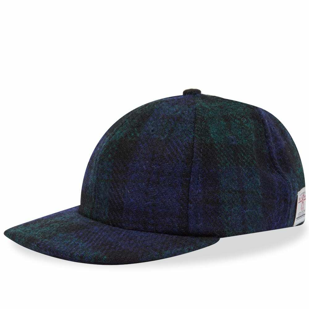 Lite Year Harris Tweed Plaid 6 Panel Cap in Navy Lite Year