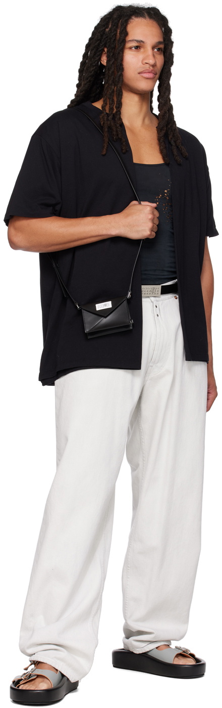 MM6 Maison Margiela Black Logo Belt MM6 Maison Margiela