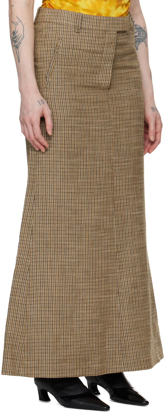 Acne Studios Brown Tailored Long Skirt Acne Studios