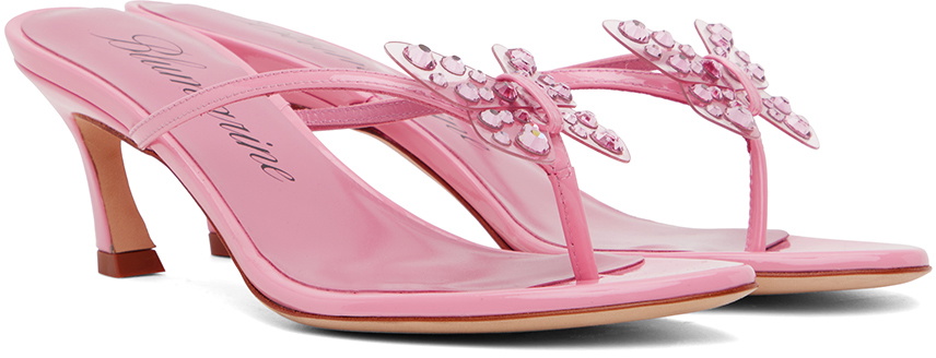 Blumarine Pink Butterfly 119 Heeled Sandals Blumarine