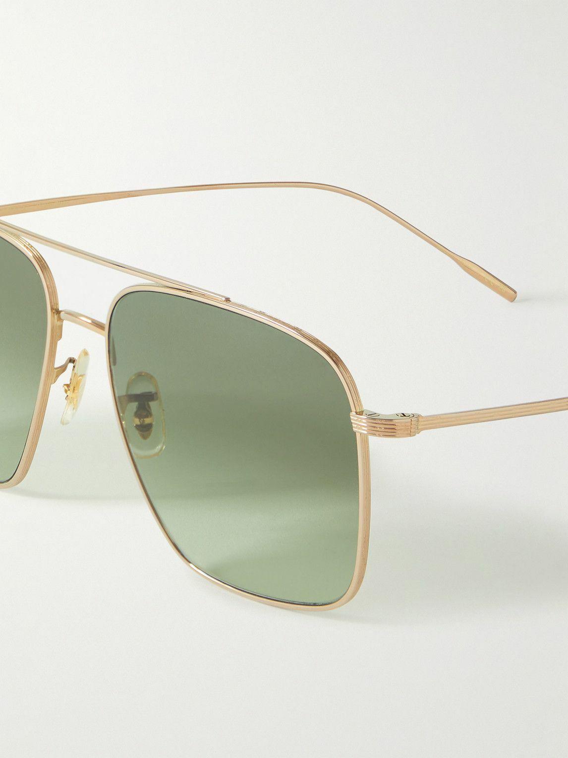 Oliver Peoples - Dresner Aviator-Style Gold-Tone Sunglasses Oliver Peoples