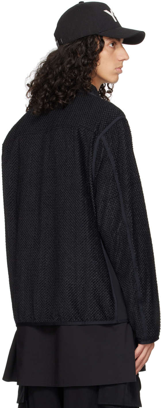Y-3 Black Waffle Warp Knit Jacket Y-3