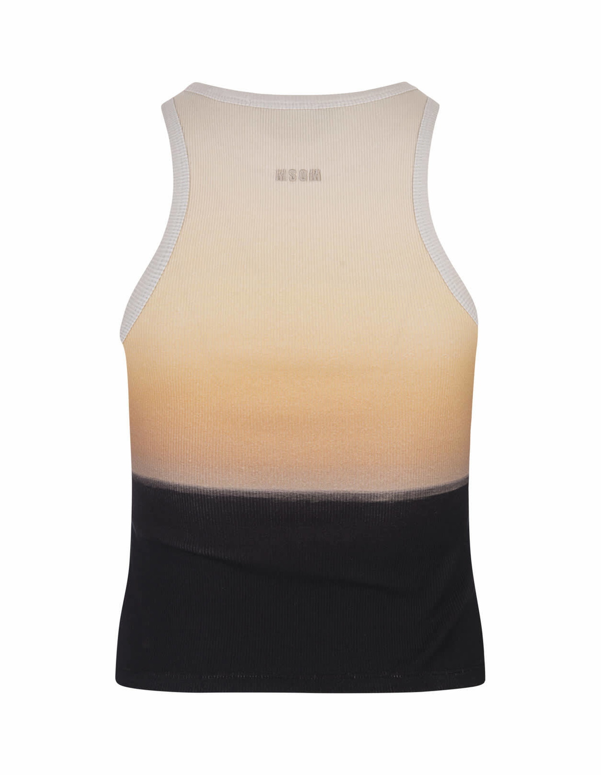 MSGM Ribbed Sleeveless Top With Print MSGM