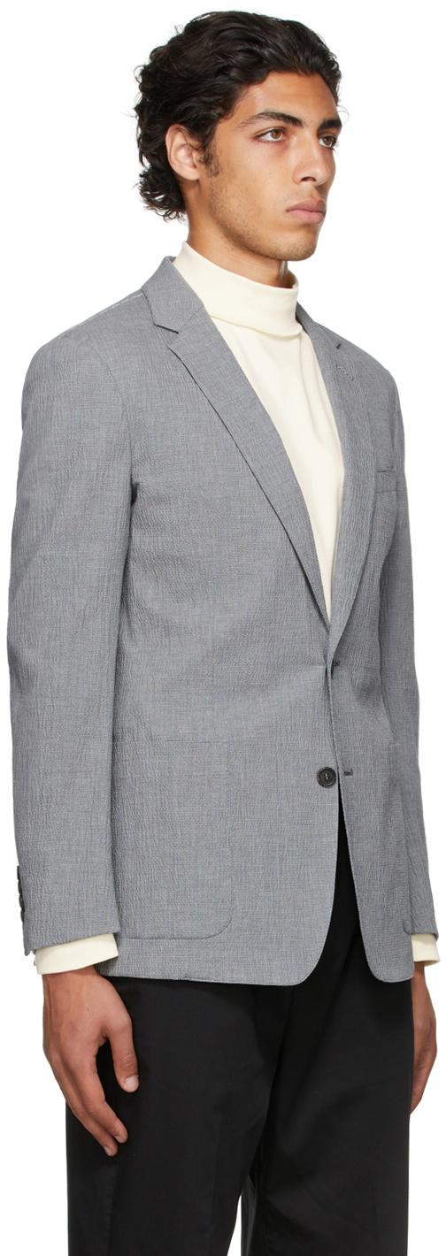 Dunhill Grey Seersucker Mayfair Blazer Dunhill