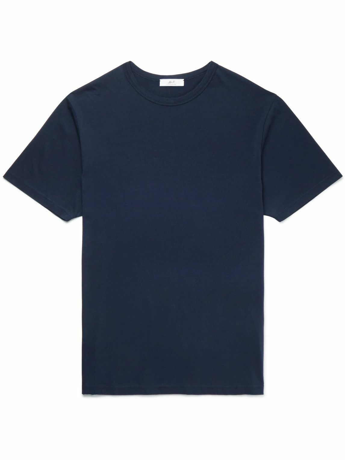Mr P. - Garment-Dyed Organic Cotton-Jersey T-Shirt - Blue Mr P.