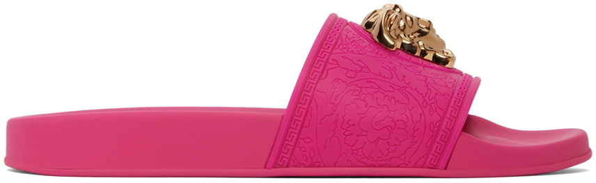 Versace Pink Medusa Slides Versace