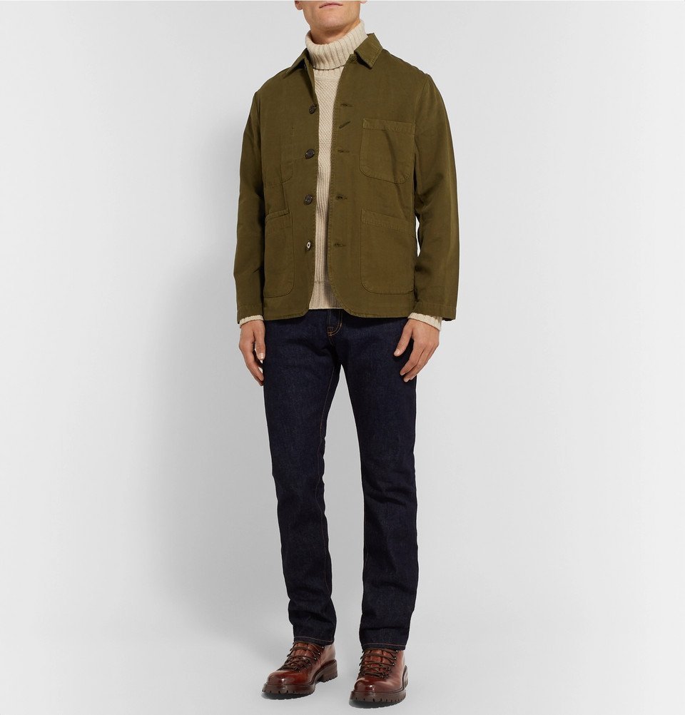 Officine Creative - Manchester Shearling-Lined Grained Leather Hiking ...