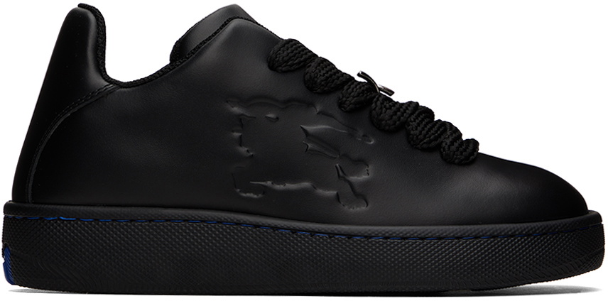 Burberry Black Leather Box Sneakers Burberry