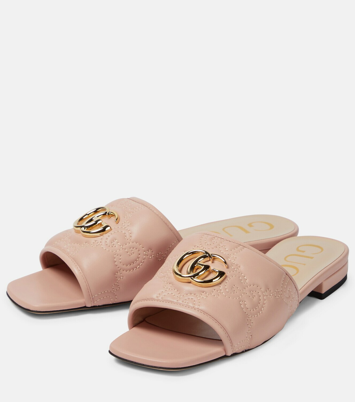 Gucci - GG matelassé leather sandals Gucci