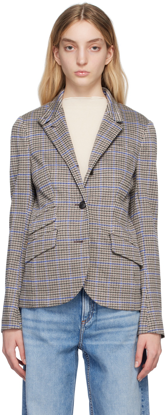 rag & bone Gray & Blue Slade Blazer Rag and Bone