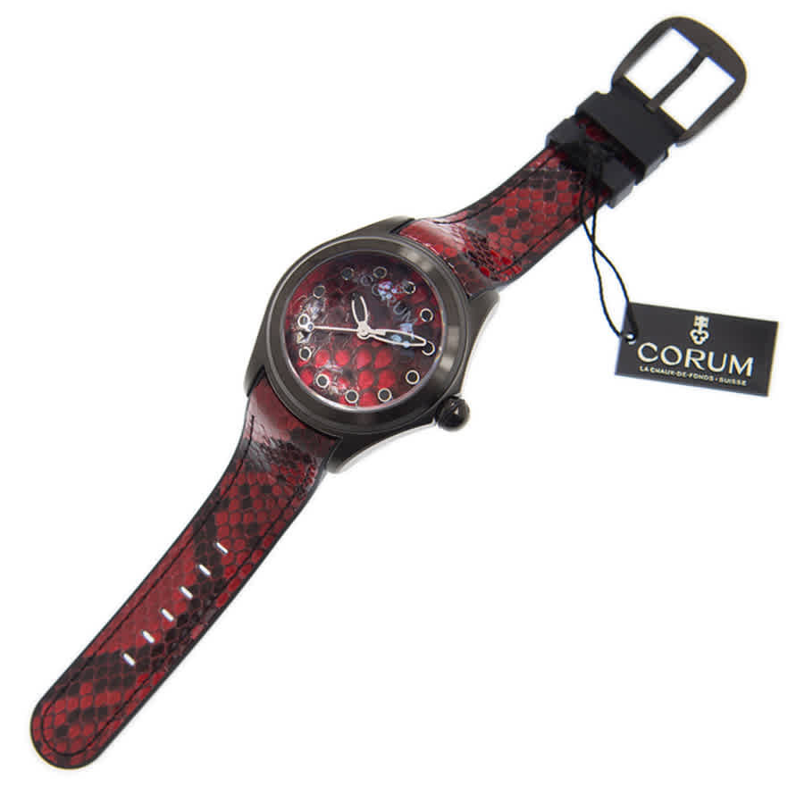 Corum Bubble Automatic Red Dial Watch 082.310.98/0335 PR01 Corum