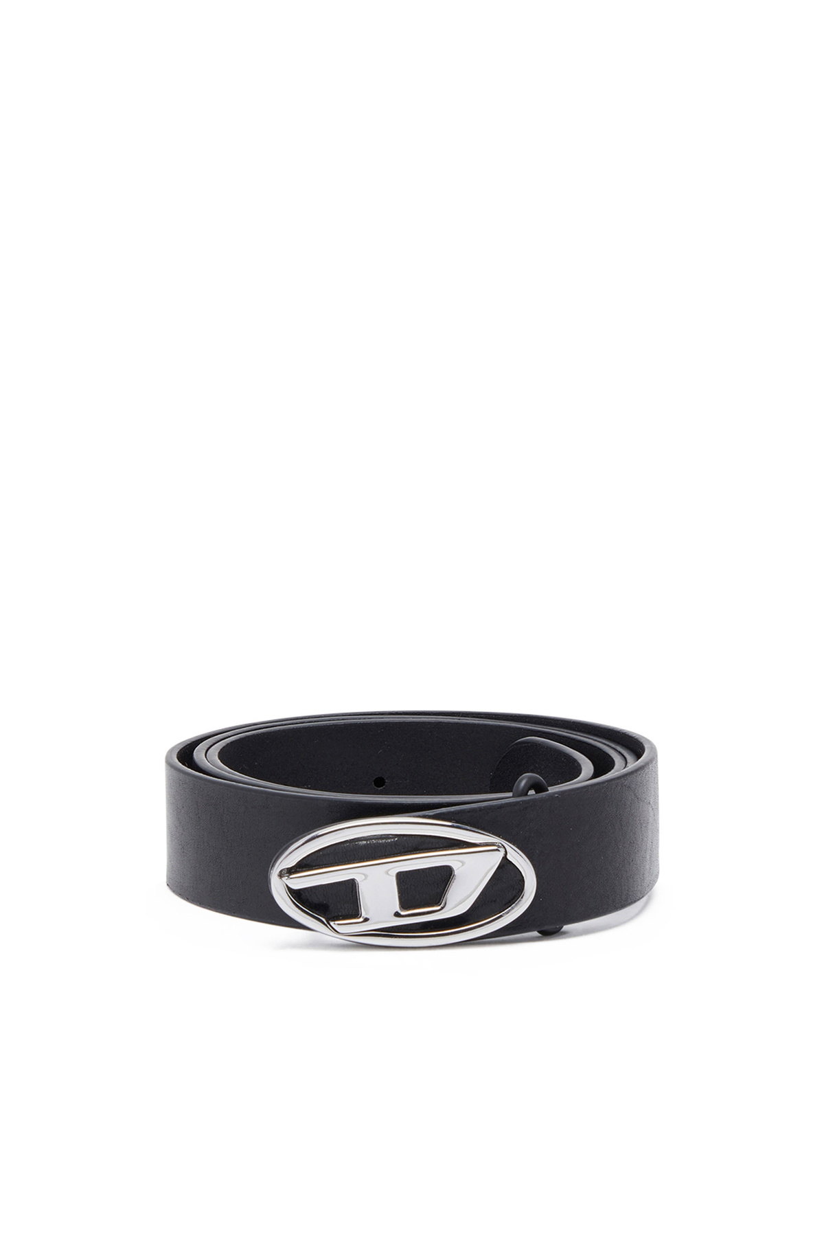 Diesel Leather belt with Oval D logo - Belts Mens in Black Diesel