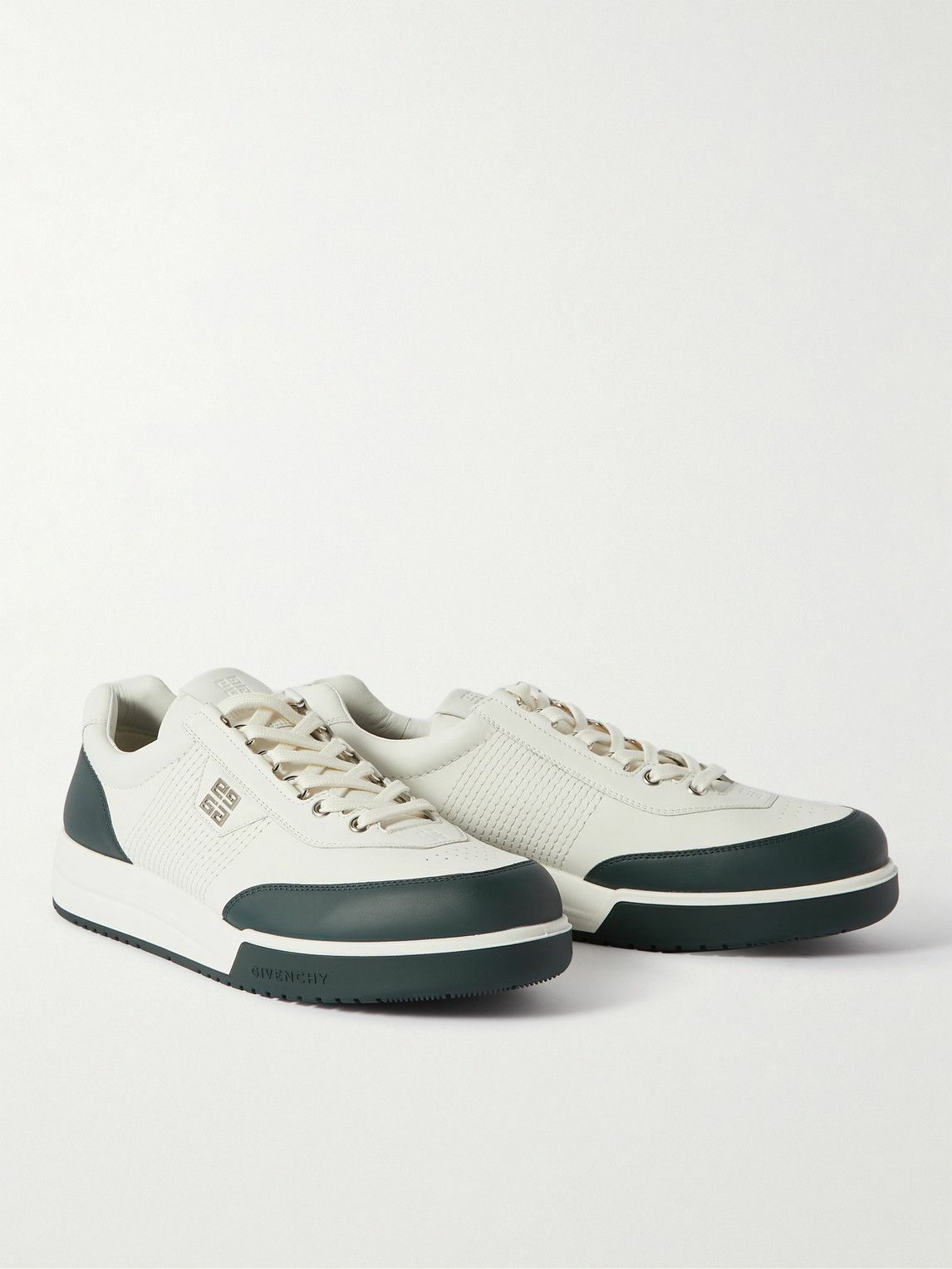 Givenchy - G-4 Logo-Appliquéd Leather Sneakers - White Givenchy