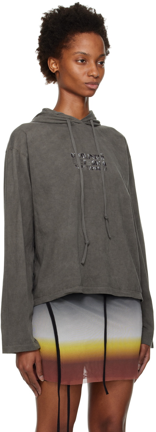 Ottolinger Grey Embroidered Hoodie Ottolinger