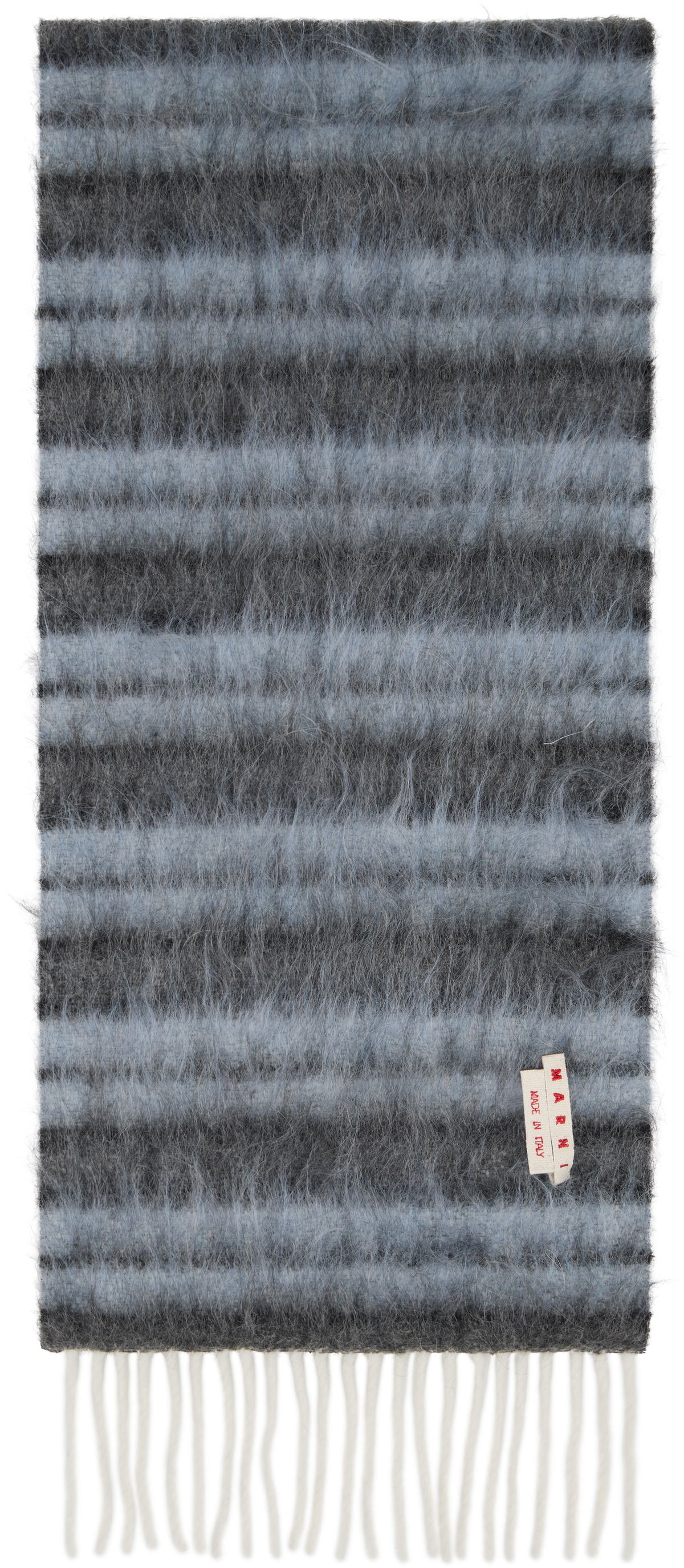 Marni Blue Wool & Mohair Scarf Marni