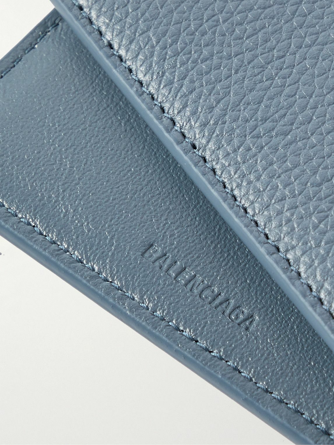 Balenciaga - Logo-Print Full-Grain Leather Billfold Wallet Balenciaga