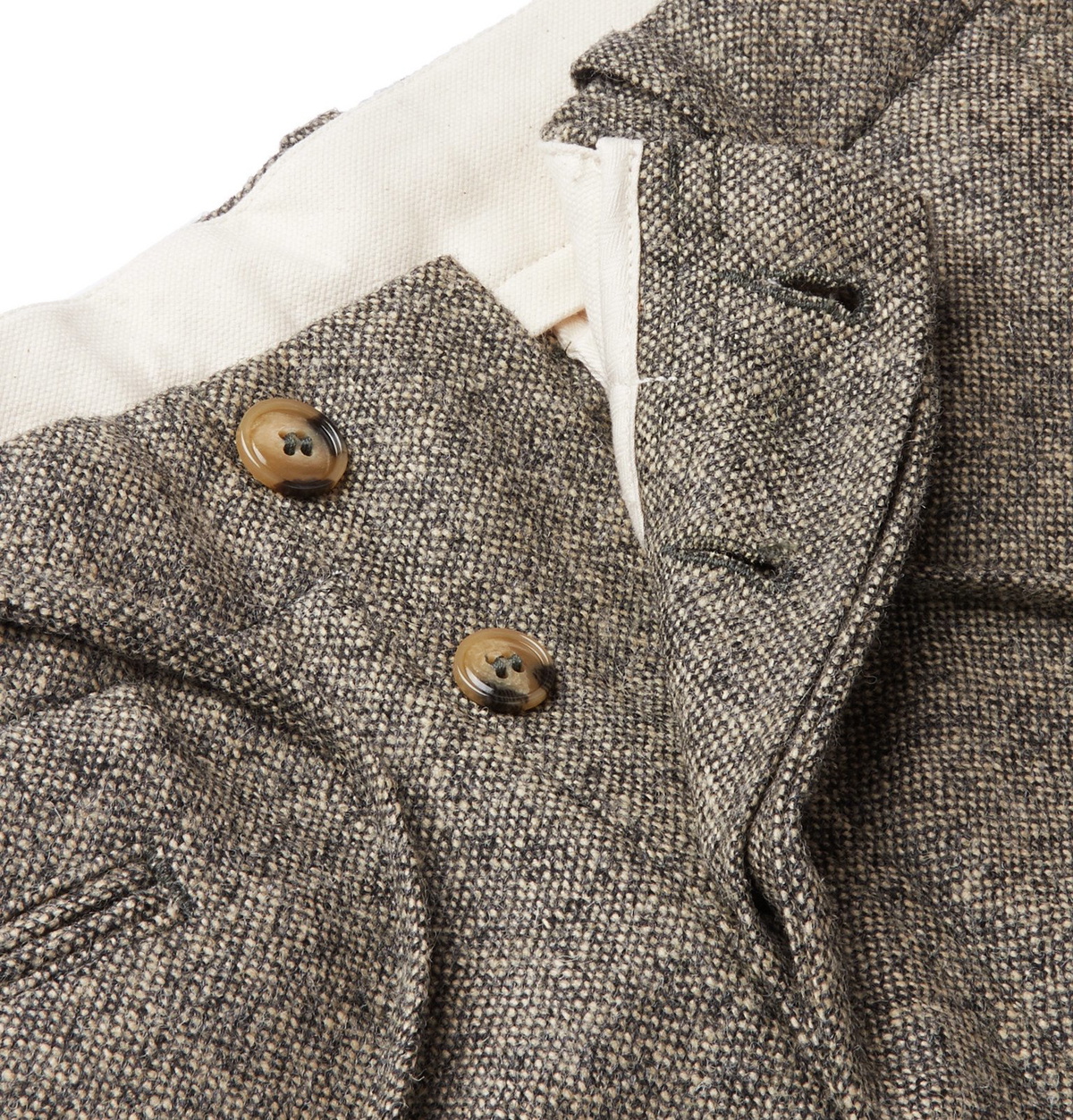 MAN 1924 - Beige Tomi Slim-Fit Tapered Mélange Wool Suit Trousers ...