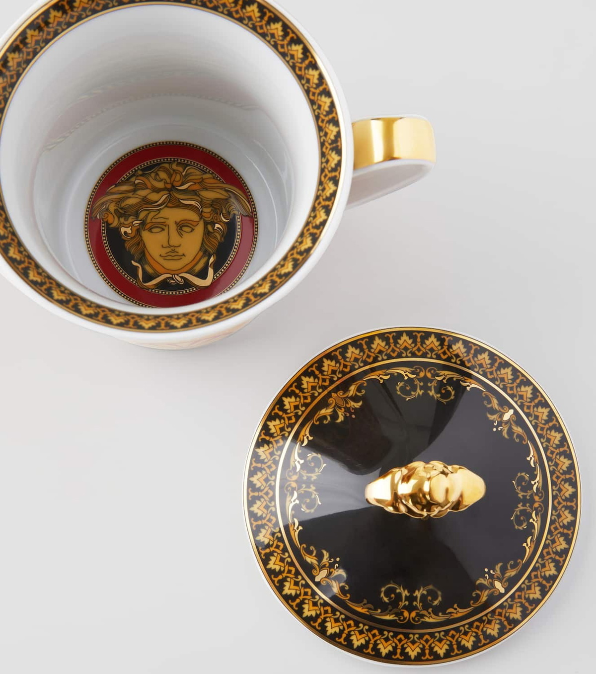Versace Home Medusa porcelain mug with lid Versace