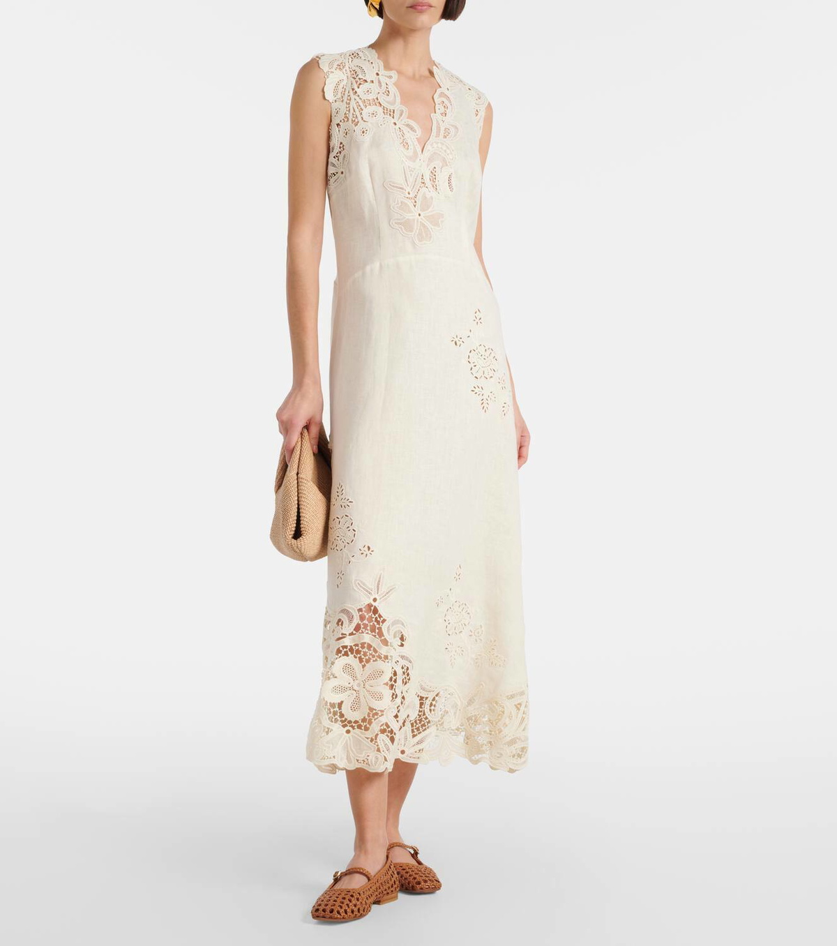Ulla Johnson Olivette lace-trimmed linen maxi dress Ulla Johnson