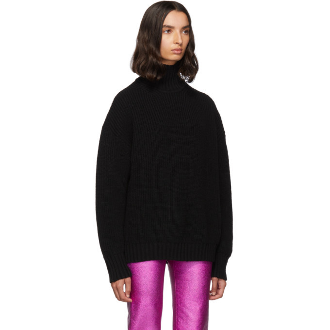 MSGM Black Oversized Turtleneck MSGM