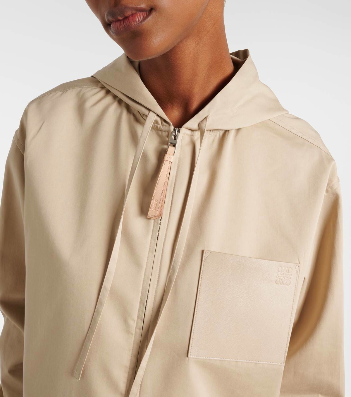 Loewe Logo hooded cotton-blend jacket Loewe