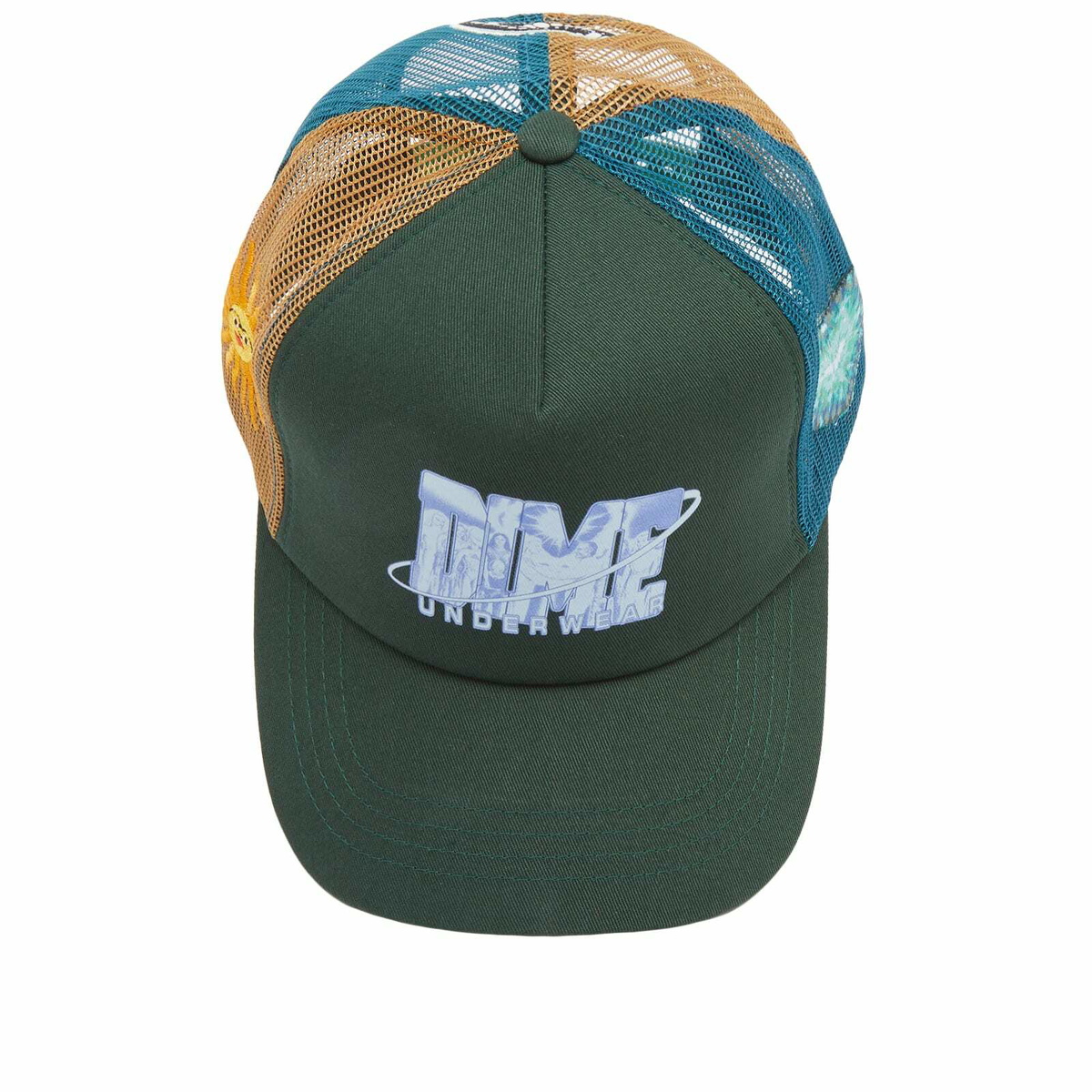 Dime Men's Cosmic Trucker Cap in Green Dime