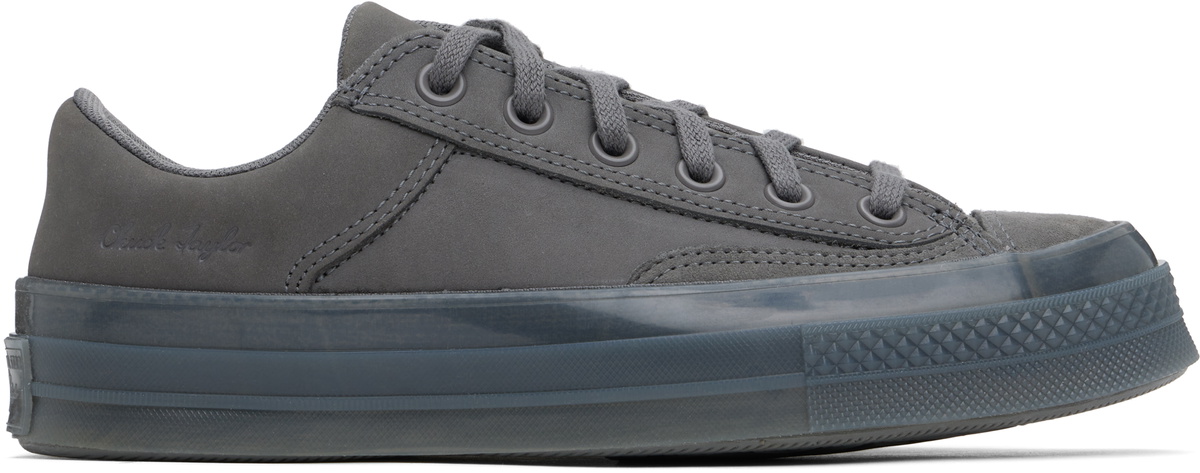 Converse Gray Chuck 70 Marquis Nubuck & Suede Low Top Sneakers Converse
