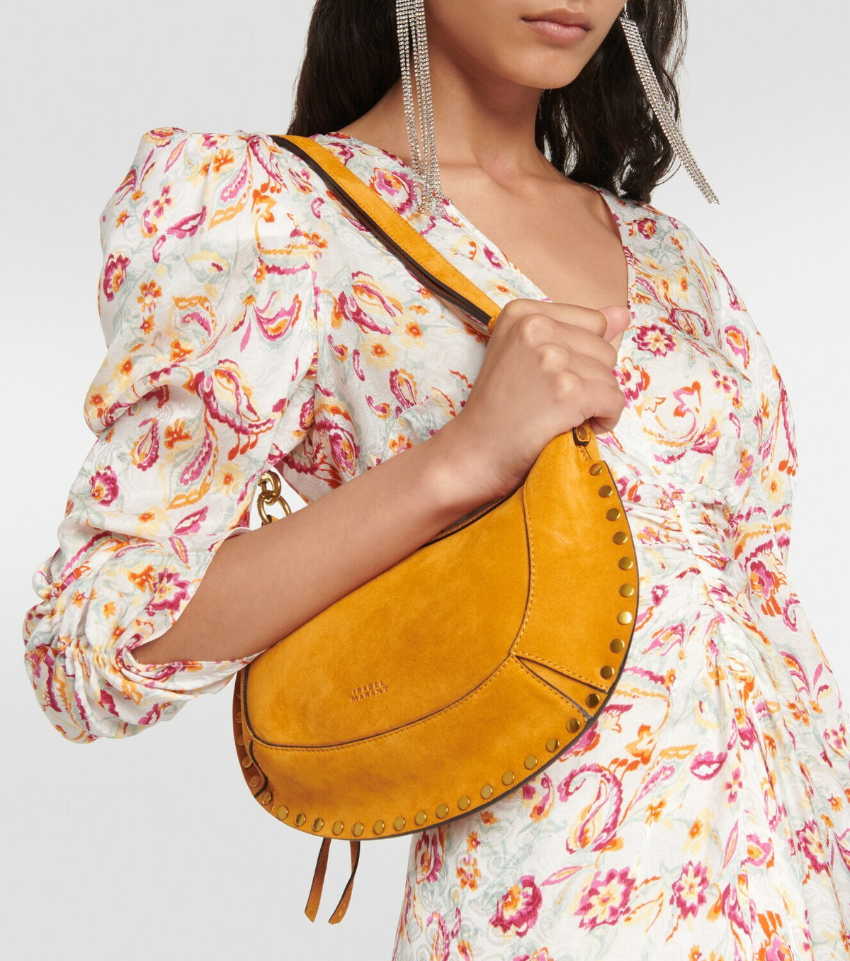 Isabel Marant Oskan Moon Small suede shoulder bag Isabel Marant