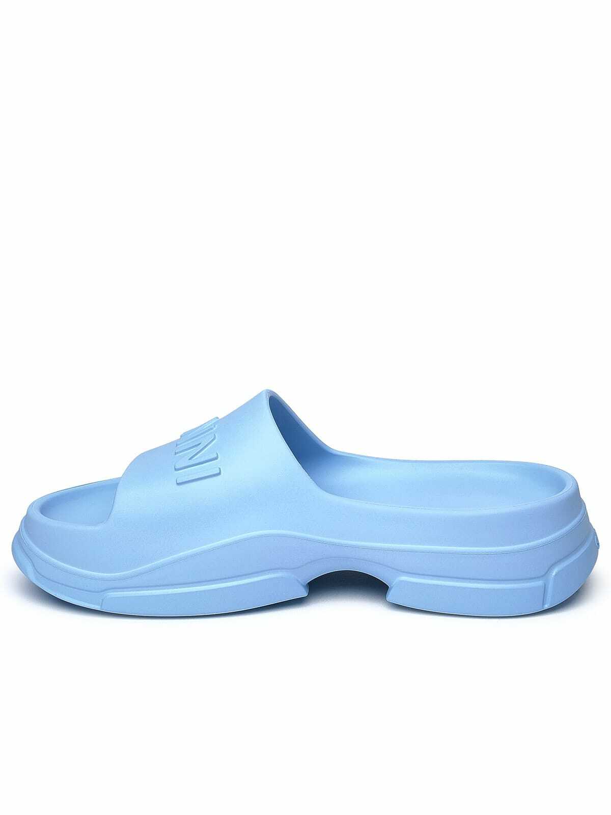 Ganni Light Blue Rubber Slippers GANNI