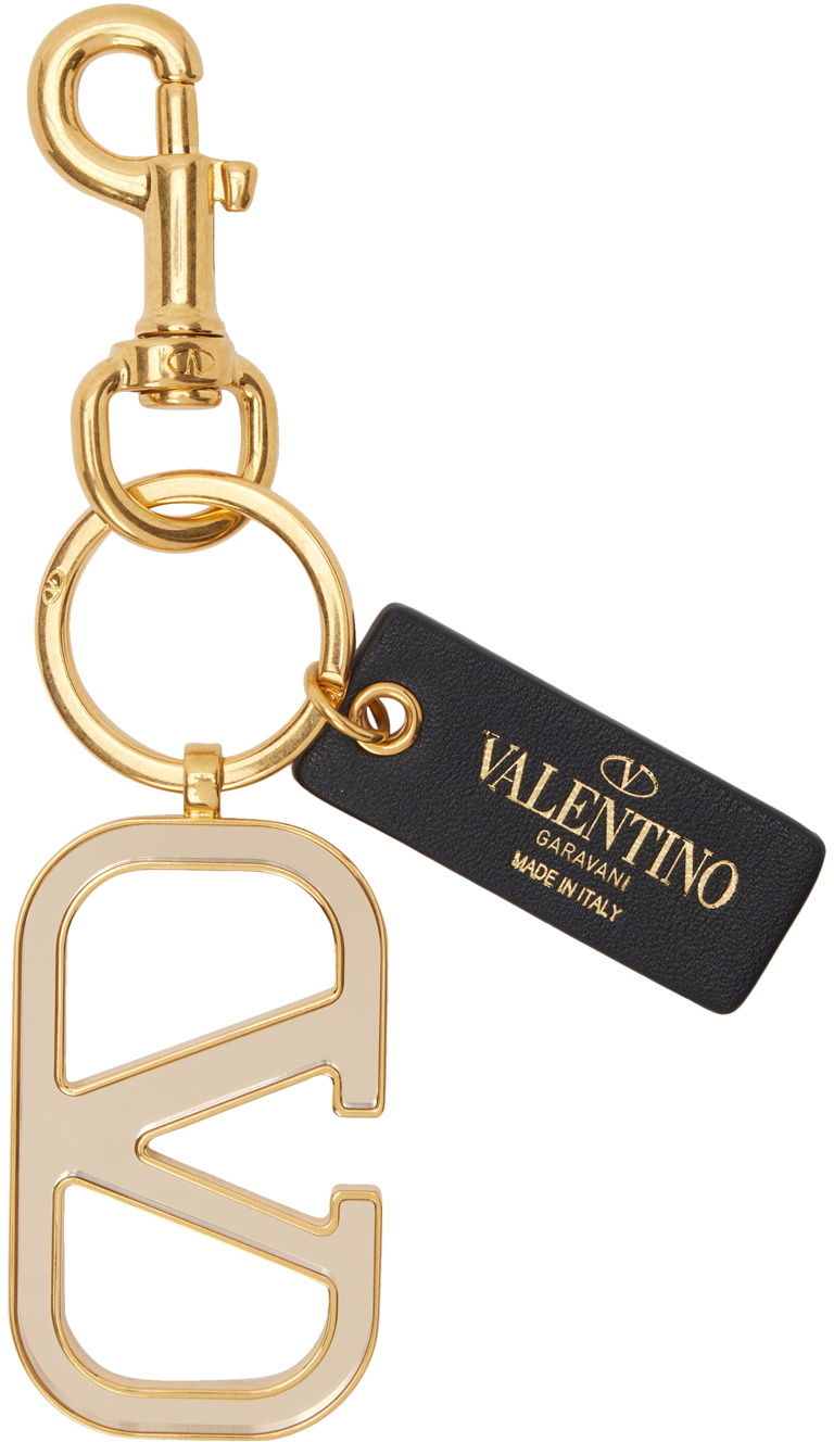 Valentino Garavani Gold VLogo Keychain Valentino Garavani
