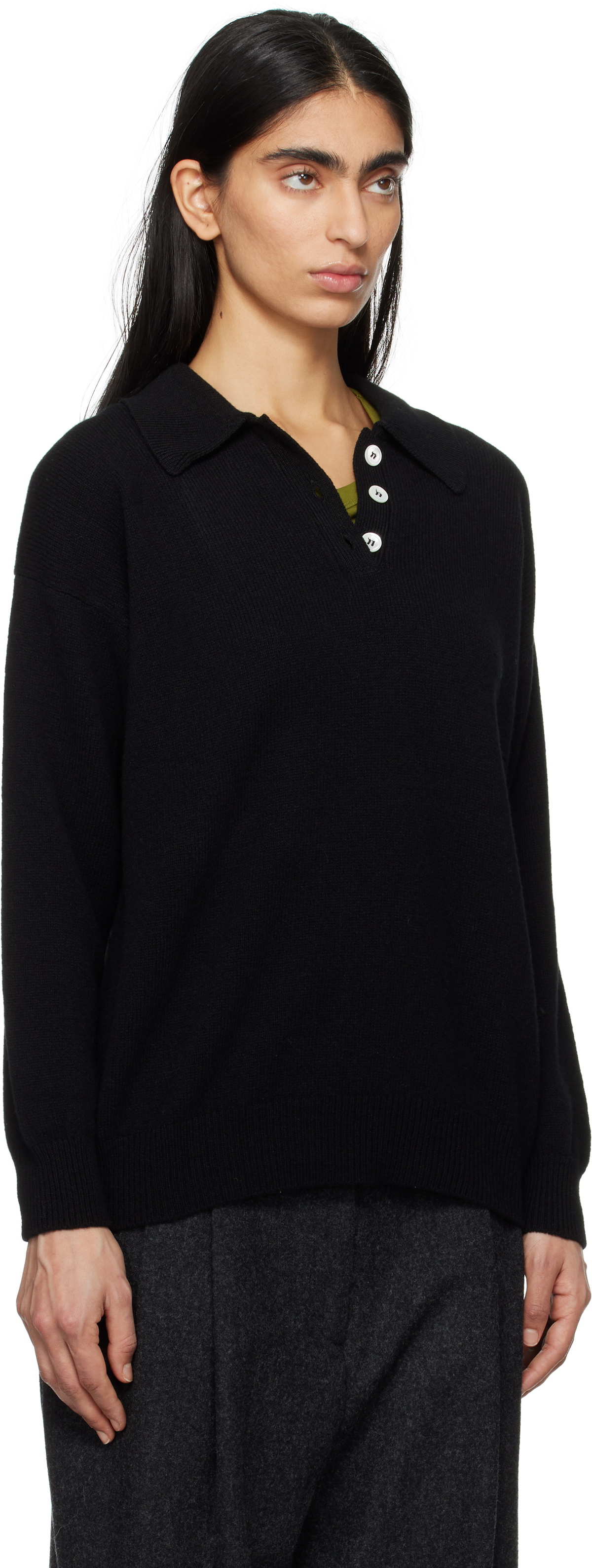 &Daughter Black Edith Polo &Daughter