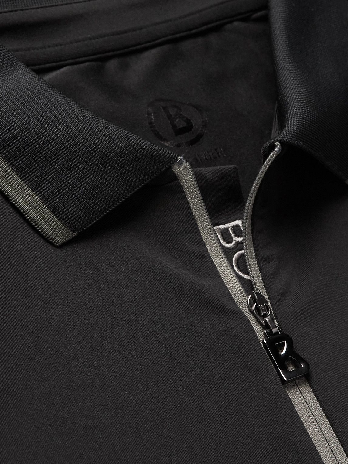 Bogner - Cody Logo-Embroidered Stretch-Jersey Half-Zip Golf Polo Shirt ...