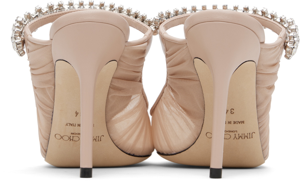 Jimmy Choo SSENSE Exclusive Pink Bing 100 Mules Jimmy Choo
