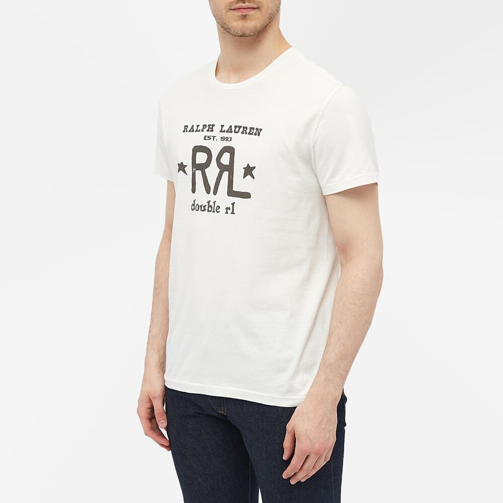 RRL Men's Logo T-Shirt in Paper White RRL