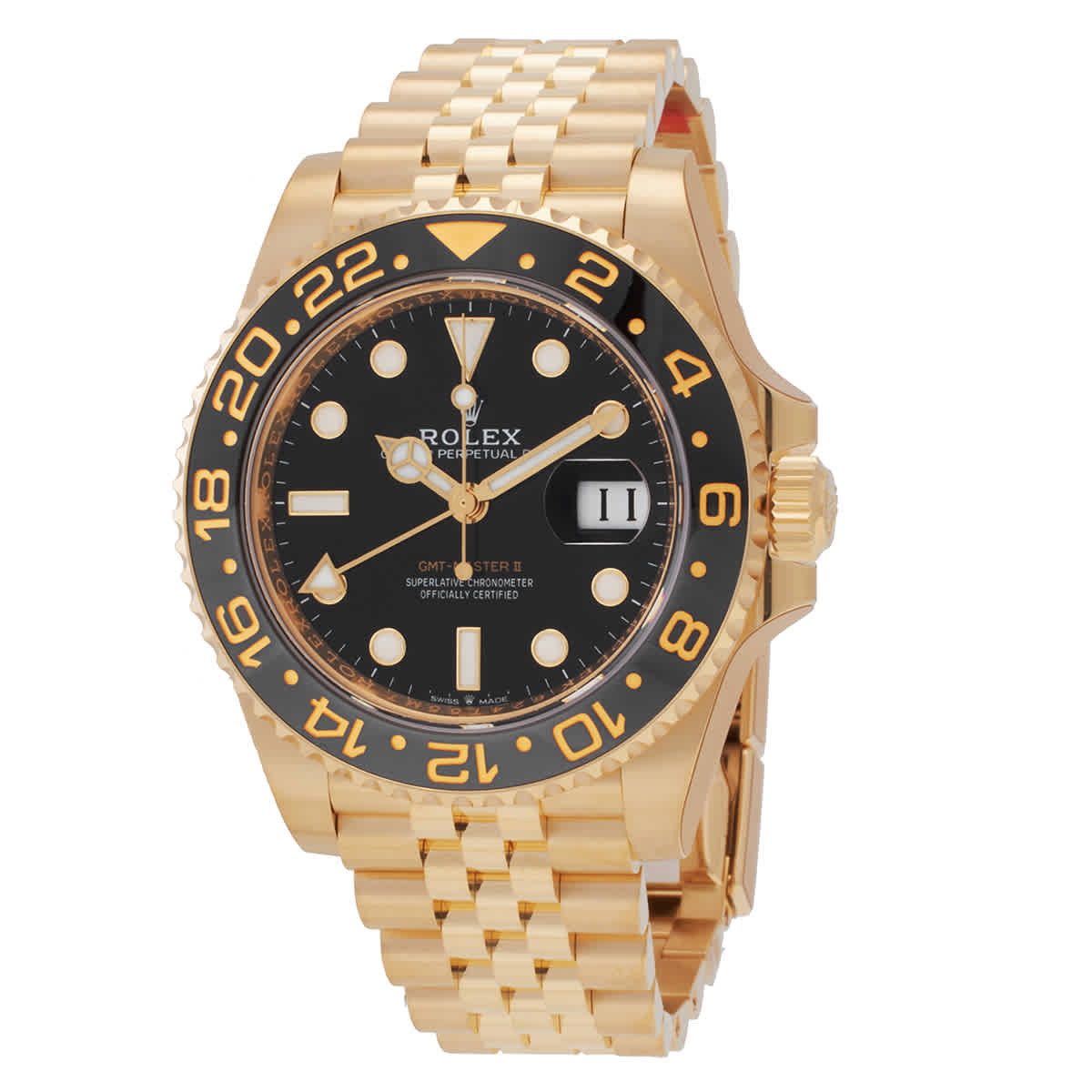 Rolex GMT-Master II 18kt Yellow Gold Automatic Chronometer Black Dial ...