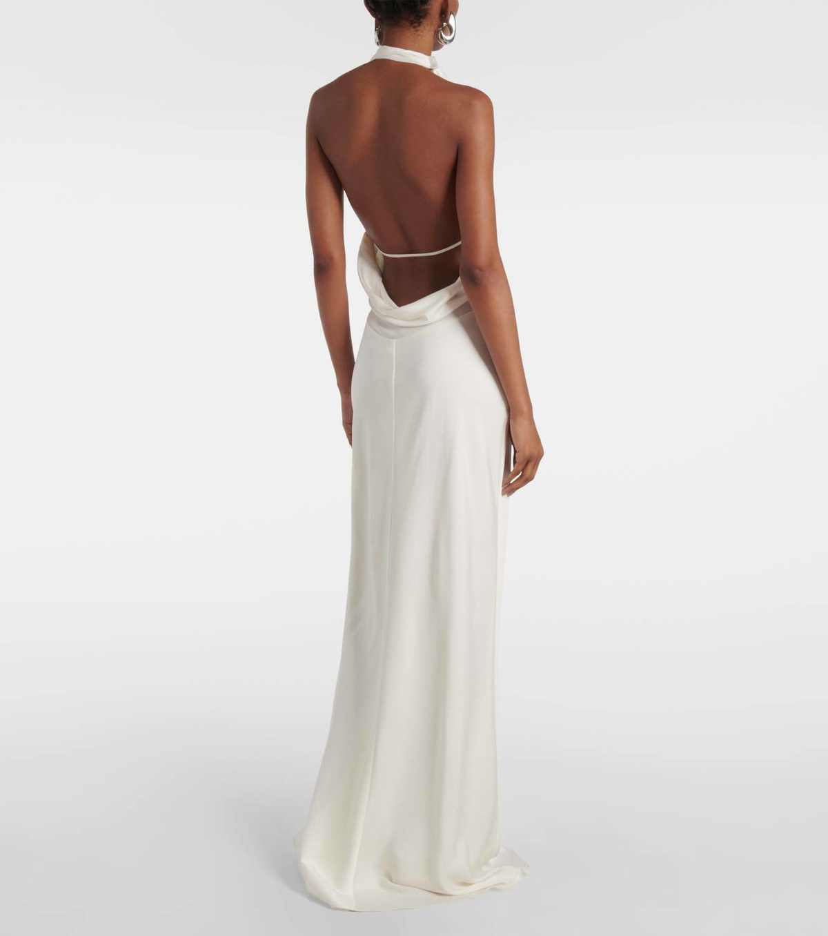 Simkhai Reannon draped satin gown Simkhai