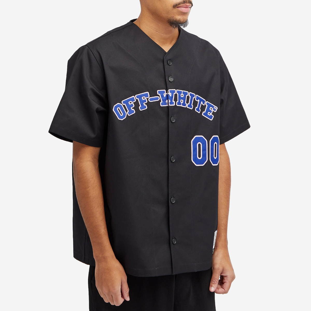 Off-White Men's Baseball Shirt in Blue Off-White
