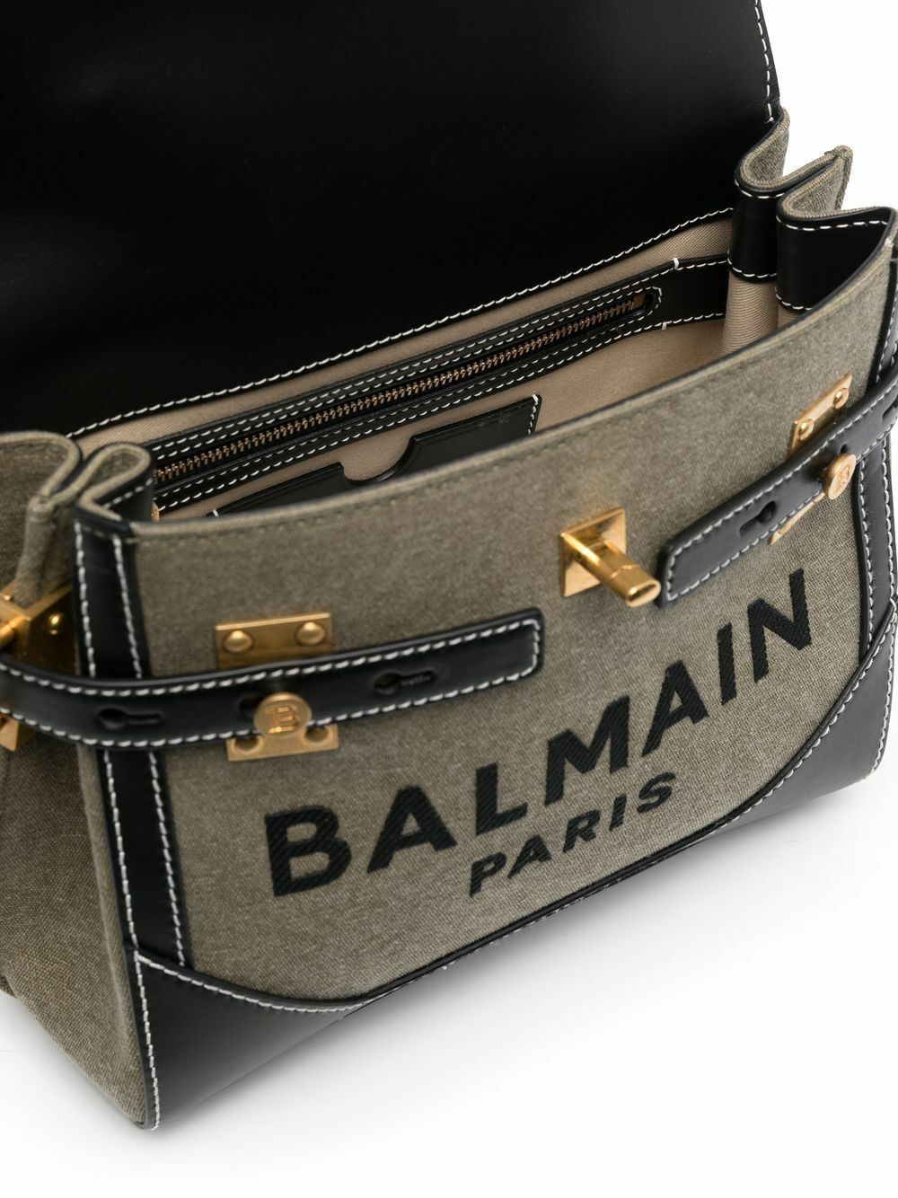 Balmain Green B-Buzz 23 Shoulder Bag Balmain