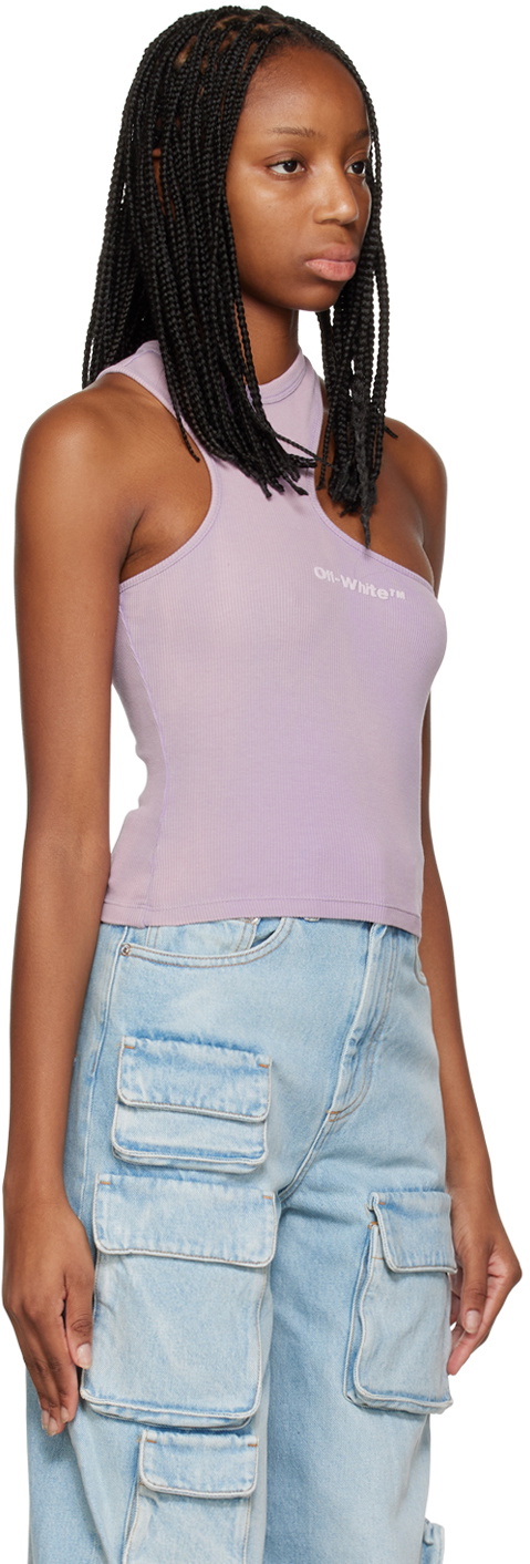 Off-White Purple Laundry Rowing Tank Top Off-White