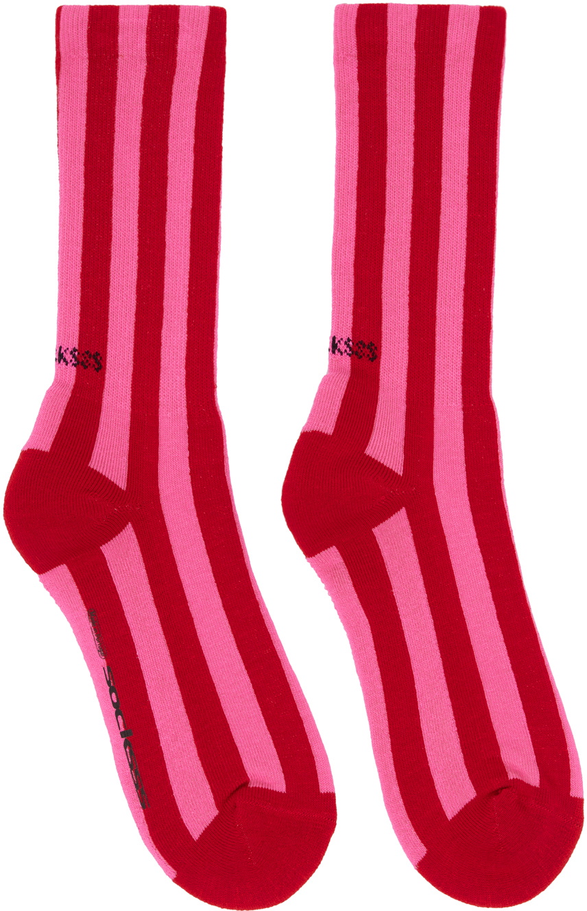 SOCKSSS Two-Pack Pink & Red Socks Socksss