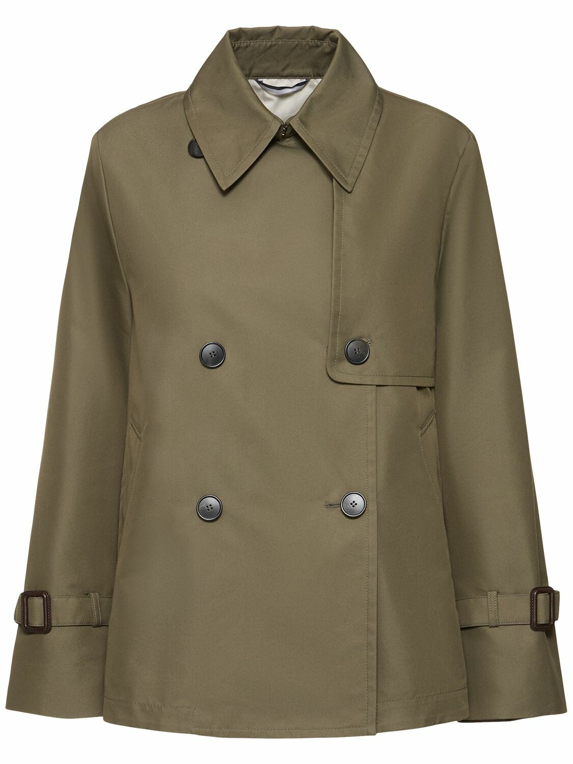 WEEKEND MAX MARA Biglia Gabardine Short Trench Coat Weekend Max Mara