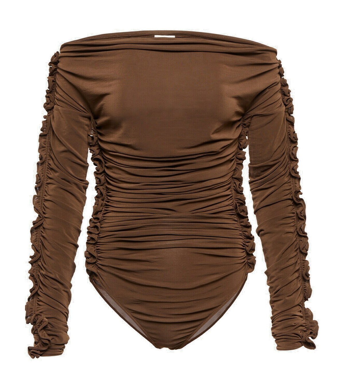 Saint Laurent - Ruched off-shoulder bodysuit Saint Laurent