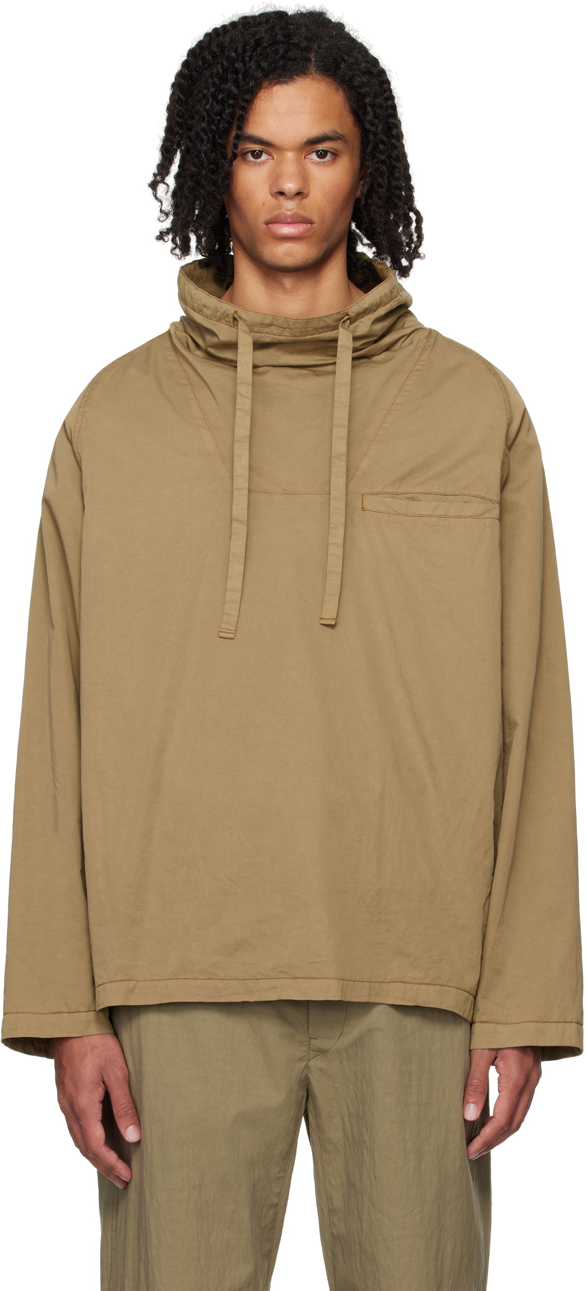 LEMAIRE Beige Funnel Neck Jacket Lemaire