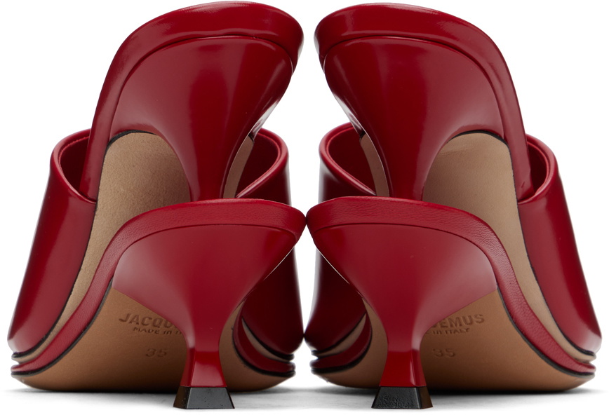 JACQUEMUS Red La Casa 'Les doubles mules' Heeled Sandals Jacquemus