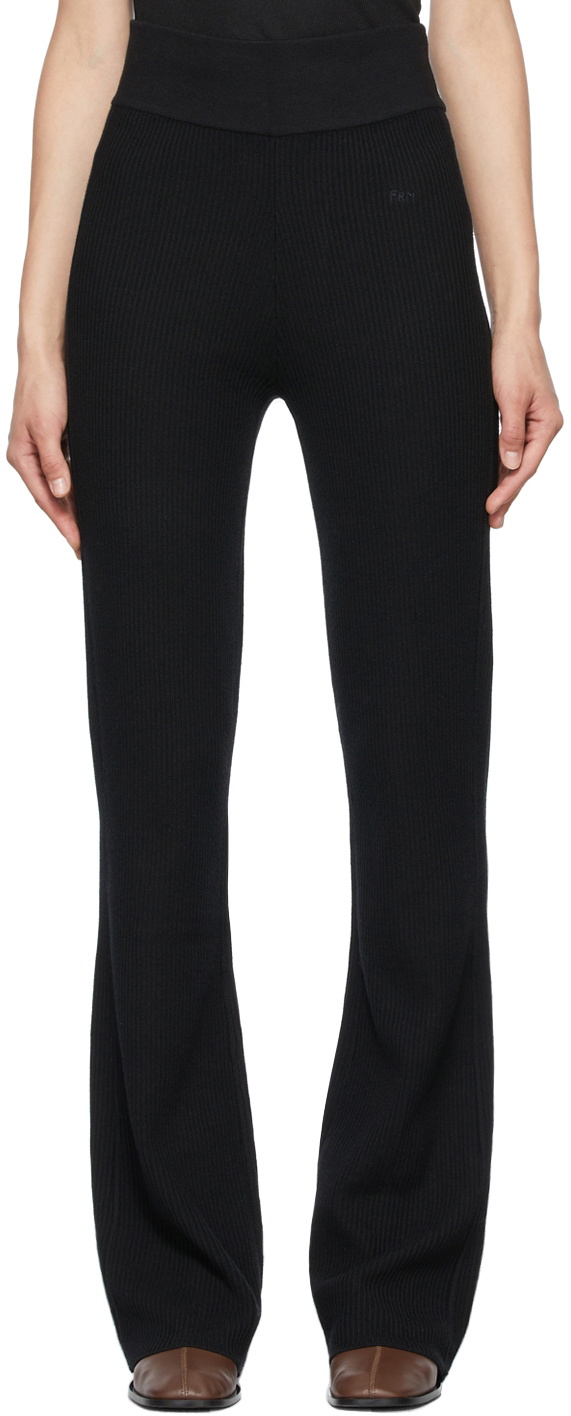Frame Black Rib Sweater Lounge Pants Frame Denim