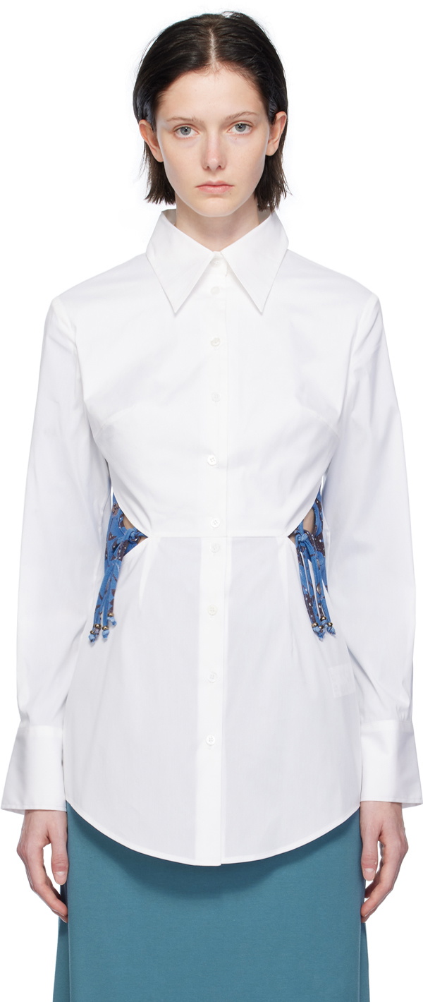 J.Kim White Squares Shirt J.KIM