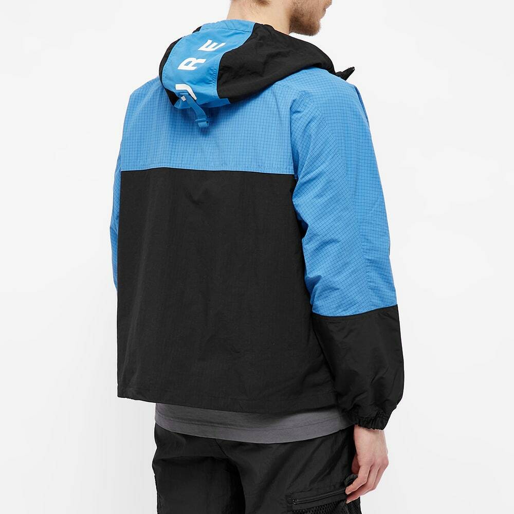 Adidas Men's Woven Adventure Windbreaker in Black/Focus Blue adidas