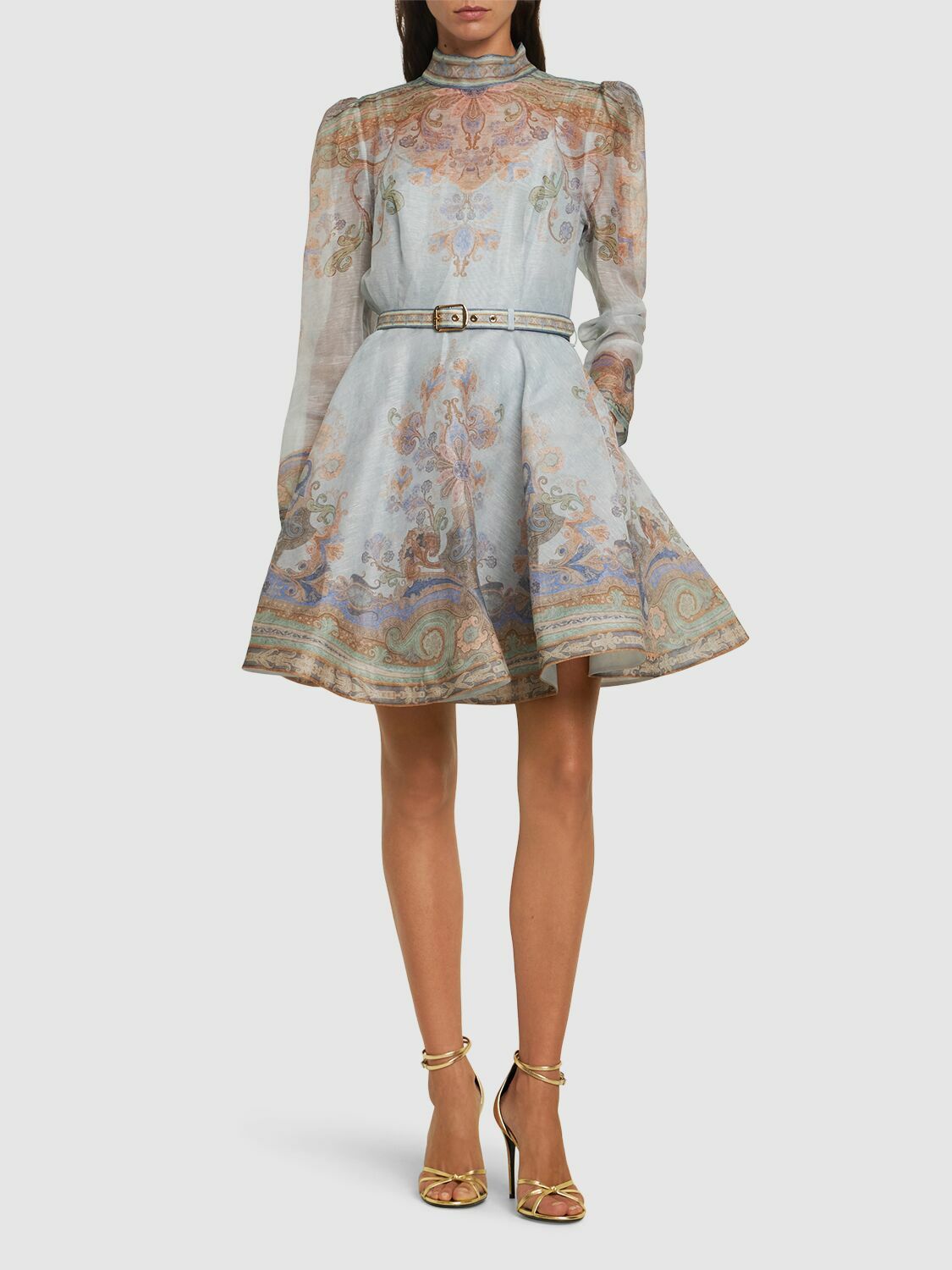 ZIMMERMANN Eden Linen & Silk Organza Mini Dress Zimmermann