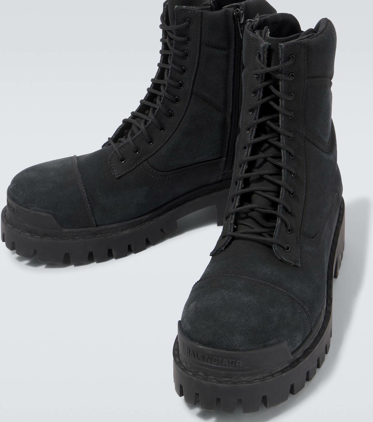 Balenciaga Combat Strike canvas lace-up boots Balenciaga