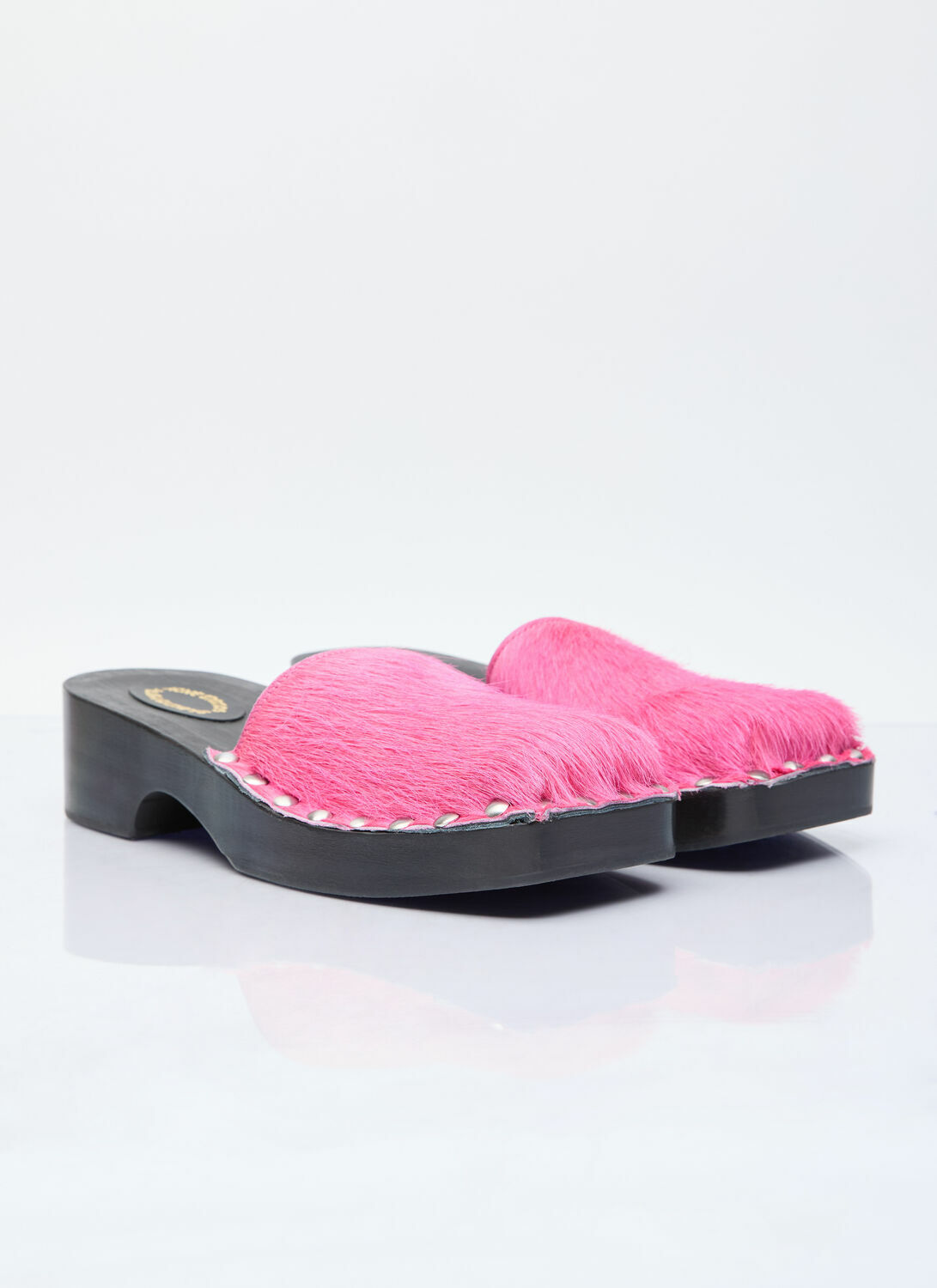 Acne Studios Hairy Wood Clogs Acne Studios